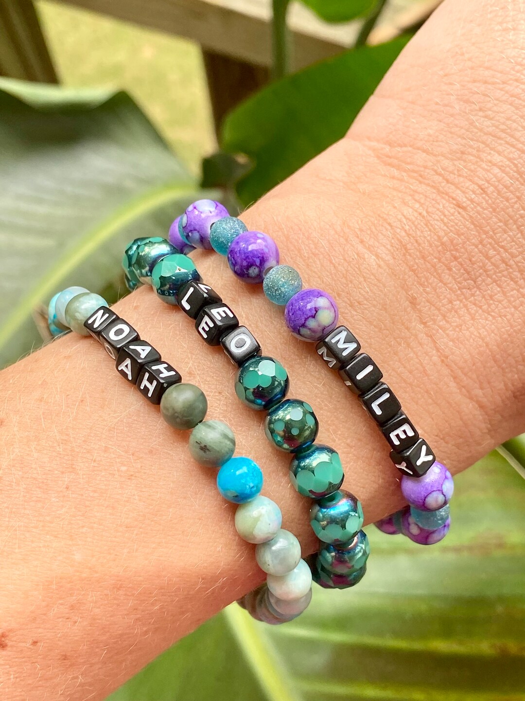 Personalized Name Custom Beaded Bracelet | Friendship Bracelets | Mom ...