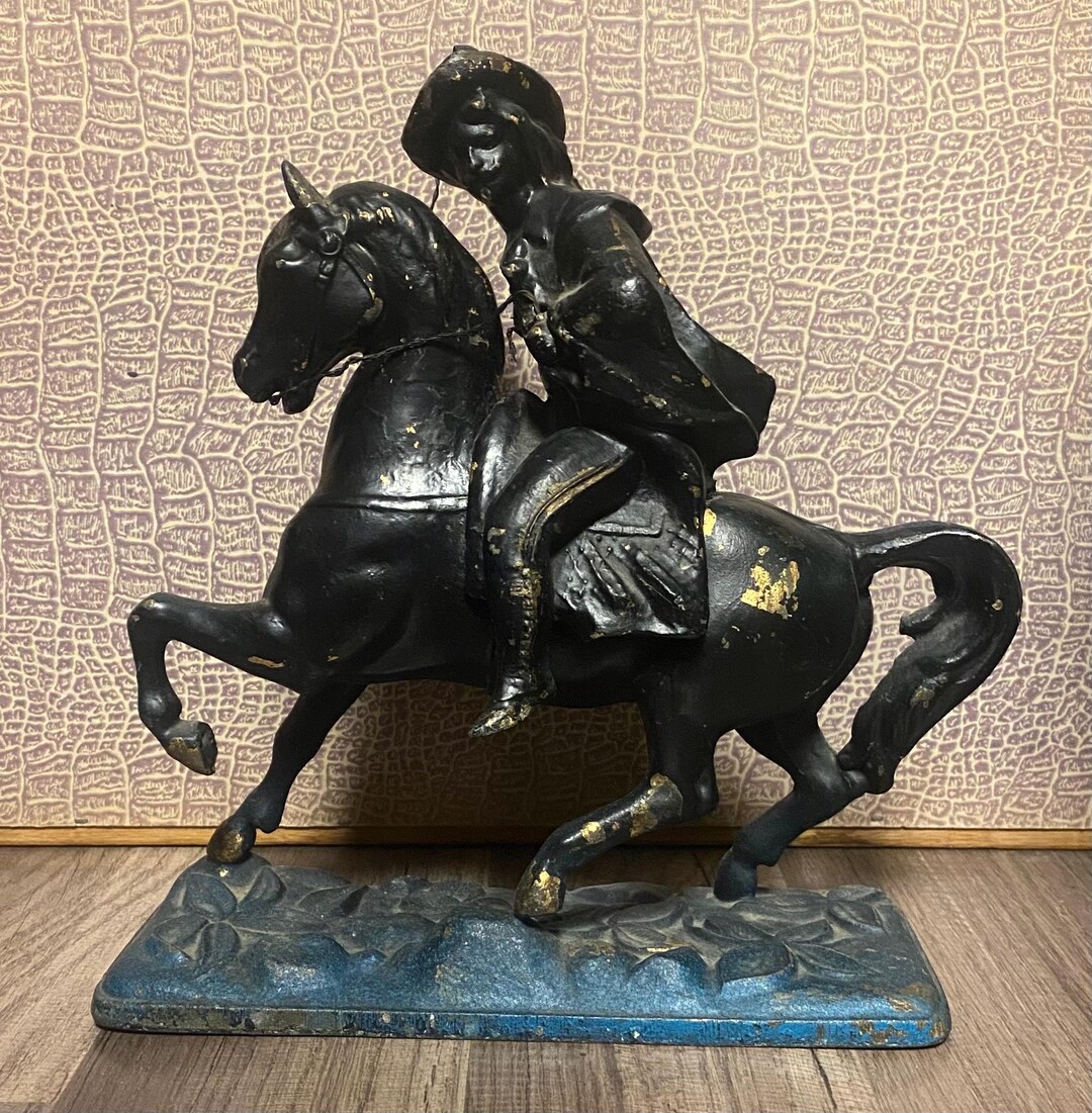 Antique Cast Iron Statue, Buffalo Bill Wild West Souvenir, Circa 1870 ...