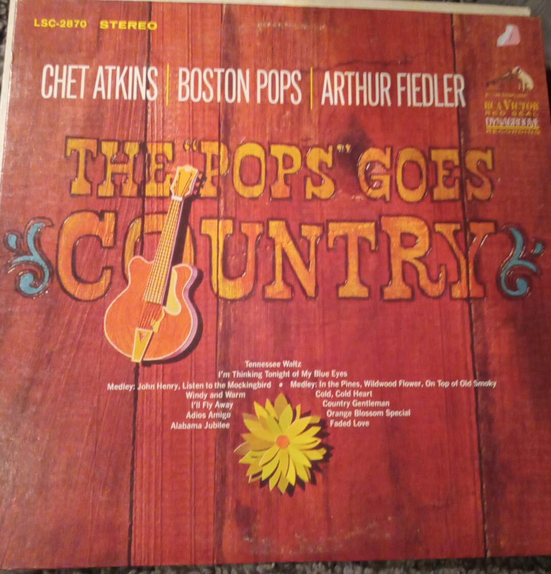 Chet Atkins & Arthur Fiedler - the Pops Goes Country Vinyl Record - Etsy