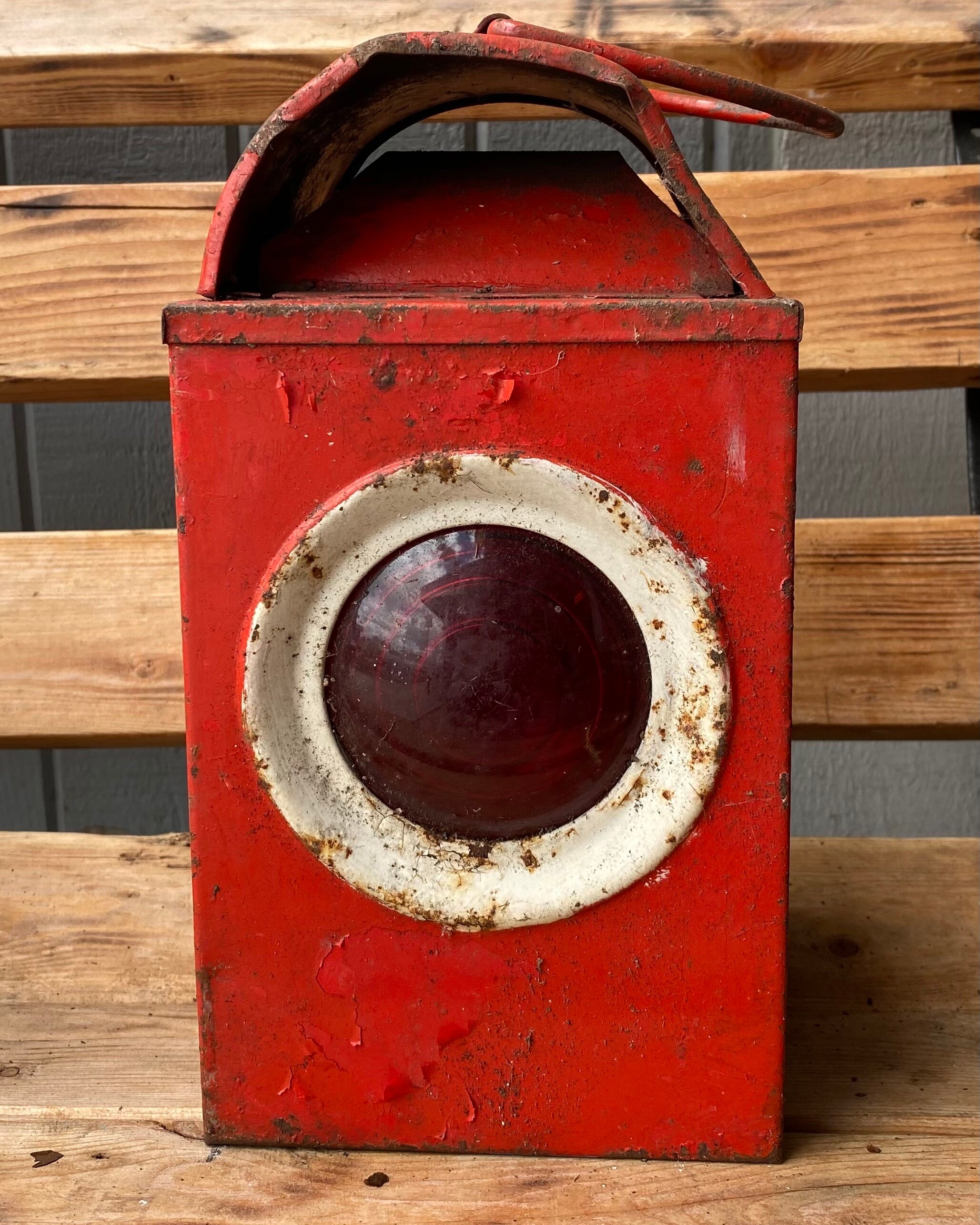 1950’s Railroad Signal Lantern Red, Railway Lantern - Etsy