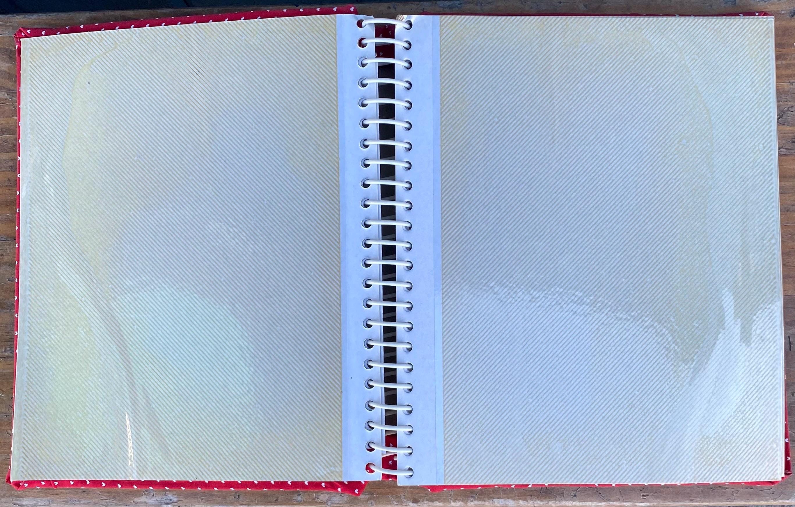 Vintage Handmade Fabric Quilted Photo Album/ Scrapbook Red Hearts Self ...