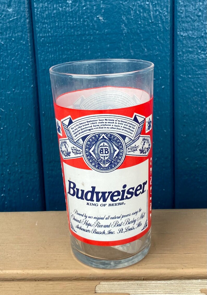 Vintage Budweiser Logo Beer Glass, Vintage Advertising, Breweriana - Etsy