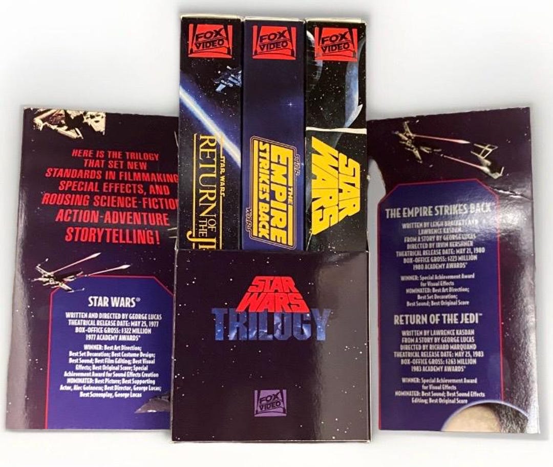 Original Star Wars Trilogy VHS Box Set 1992 Fox Video Complete ...