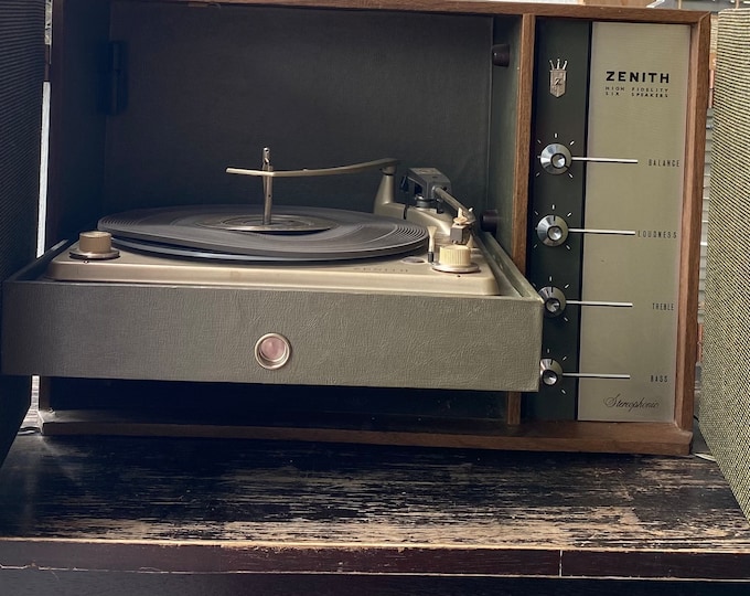 MCM 1960’s Record Player Zenith Stereophonic Solid State Record ...