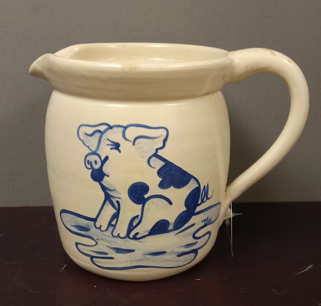 Pig Pottery Farmhouse Pitcher Stoneware - Etsy