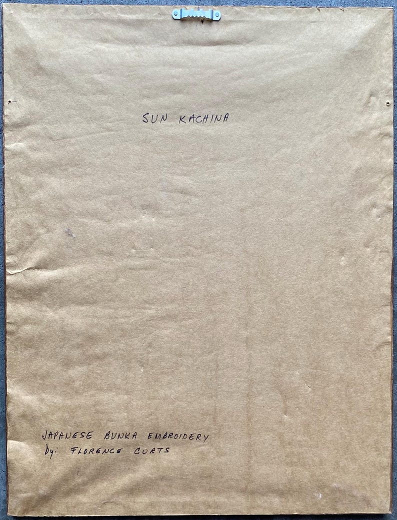 Japanese Bunka Framed Embroidery Artwork of Southwest Native American ...