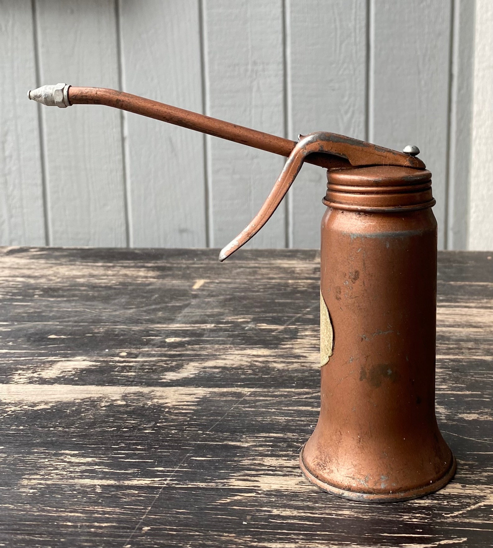 Vintage Small Golden Rod Metal Pump Oiler Can With LONG SPOUT - Etsy