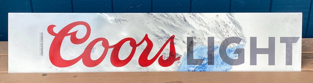 Stand Alone Coors Light Beer Metal Sign 32”, Beer Advertising, Bar ...