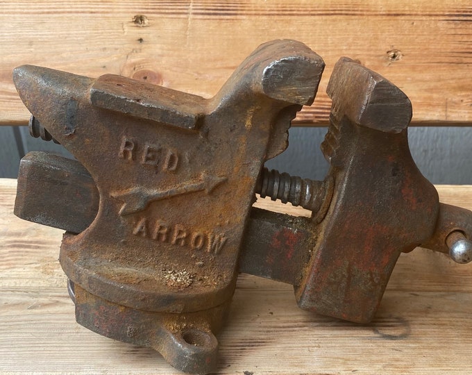 Vintage Columbian Red Arrow 63 1/2 Bench Vise - Etsy