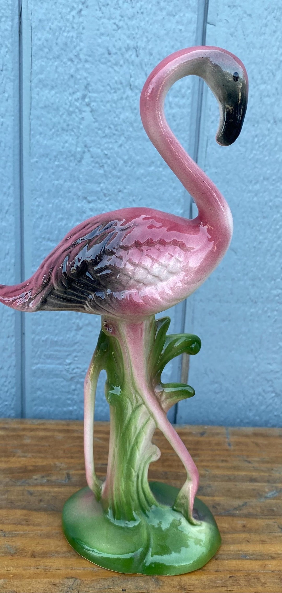 Vintage, Mid-century Art Deco Style Pink Flamingo Ceramic Figurine 10 ...