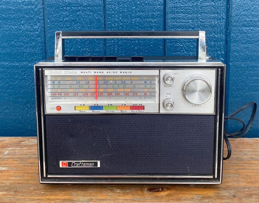 Vintage Craftsman Solid State Multi Band AC/DC Transistor Radio 9333 ...