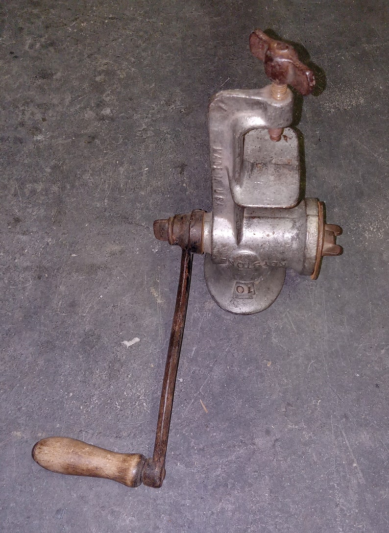 Antique Keystone Hand Crank Meat/food Grinder No. 10 Table Mount - Etsy