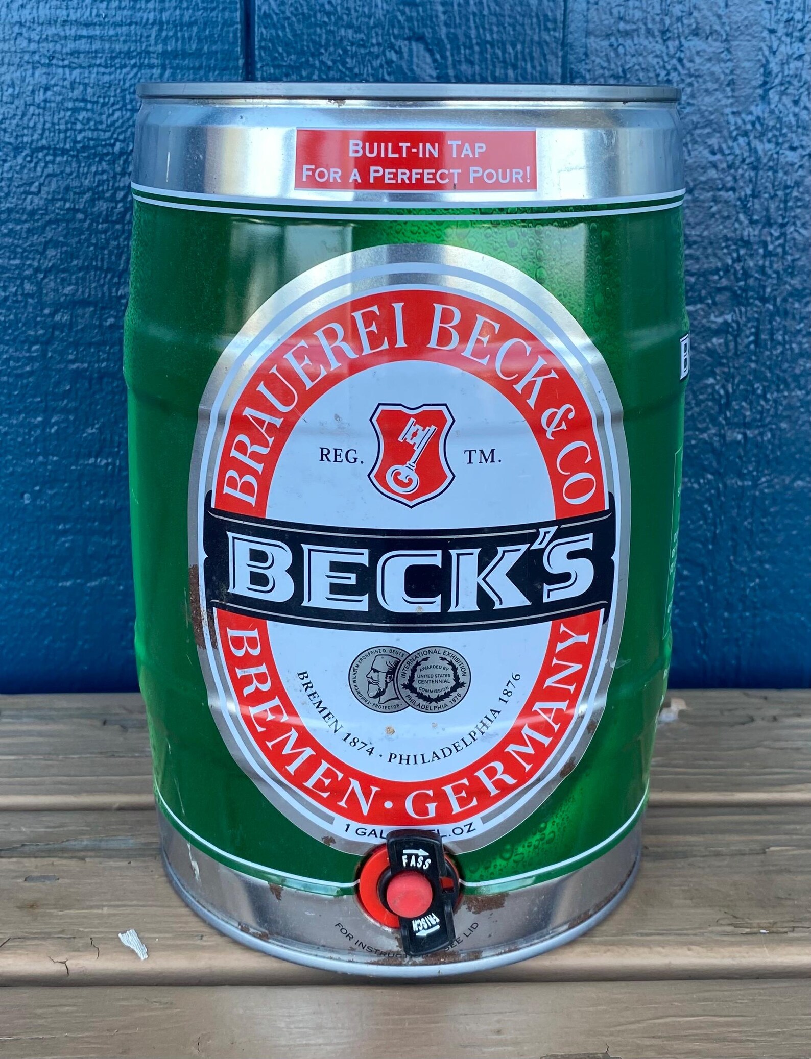 BECK'S Empty 1 Gallon Mini Keg Beer Can With Tap~germany~man Cave, Bar ...