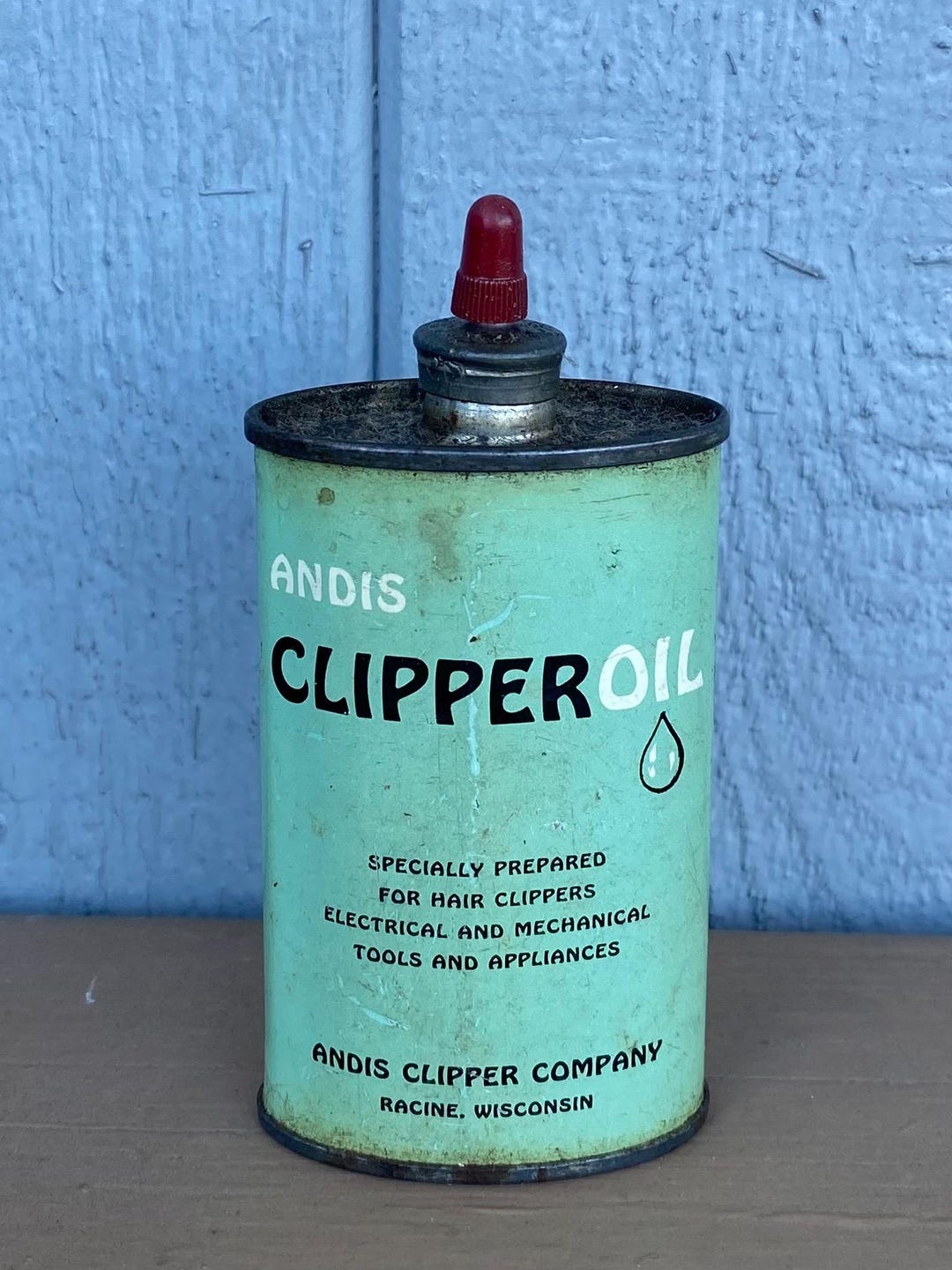 Vintage Advertising Andis Clipper Oil Oiler Tin for Hair Clippers Tools ...