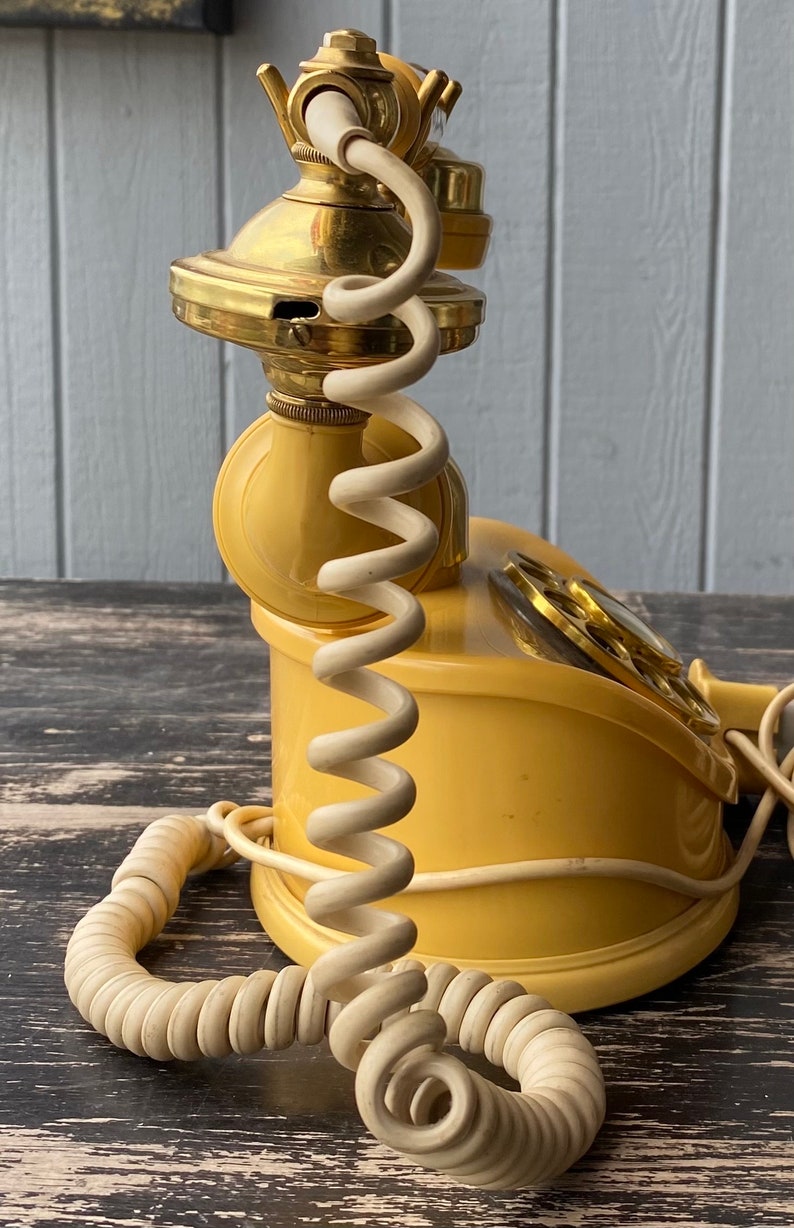Vintage Rotary Dial Duchess Victorian Style Yellow Telephone - Etsy