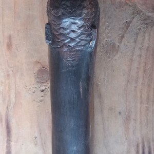 Hand Carved African Walking Stick Twisted Dark Wood With Head - Etsy