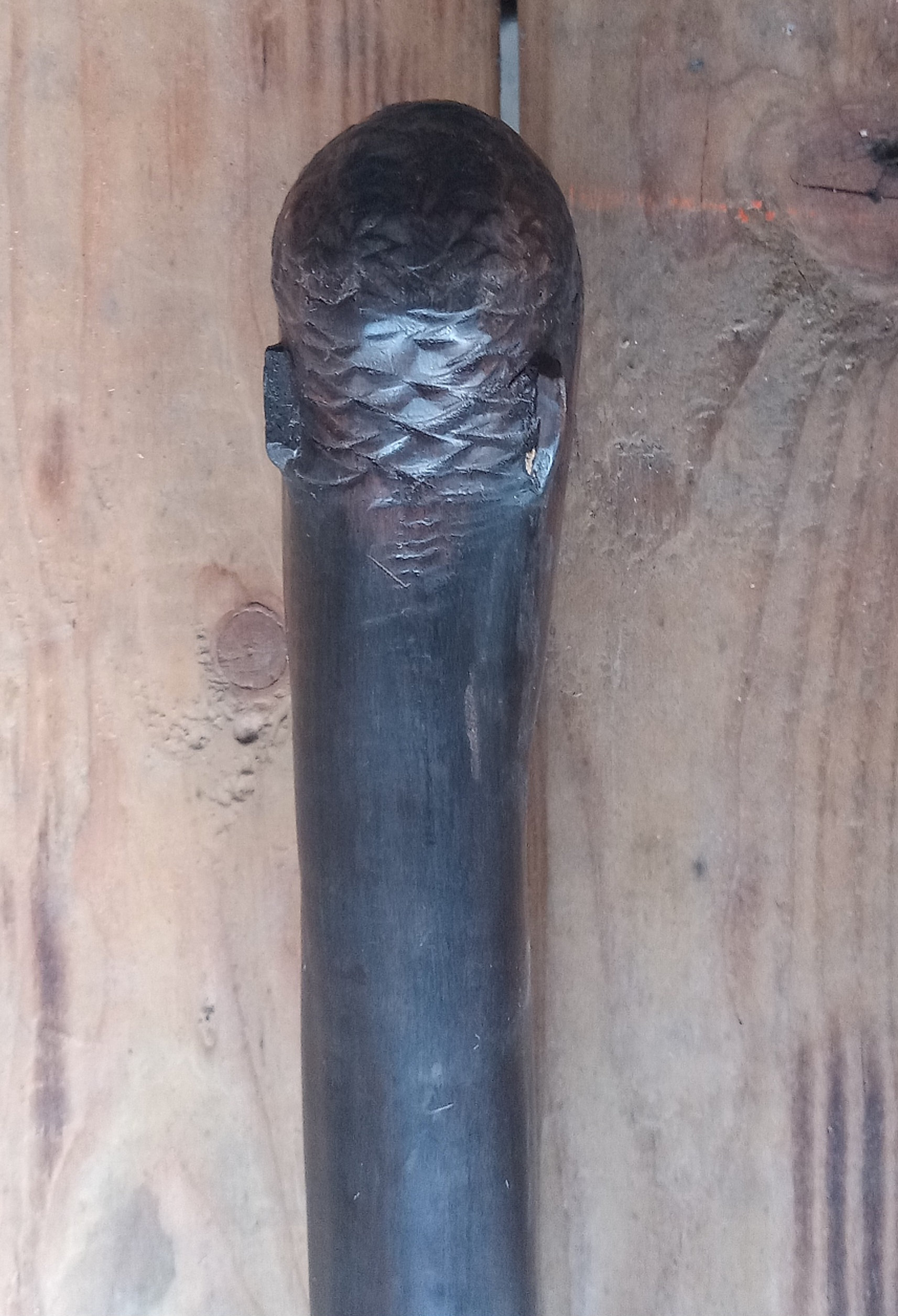 Hand Carved African Walking Stick Twisted Dark Wood With Head - Etsy