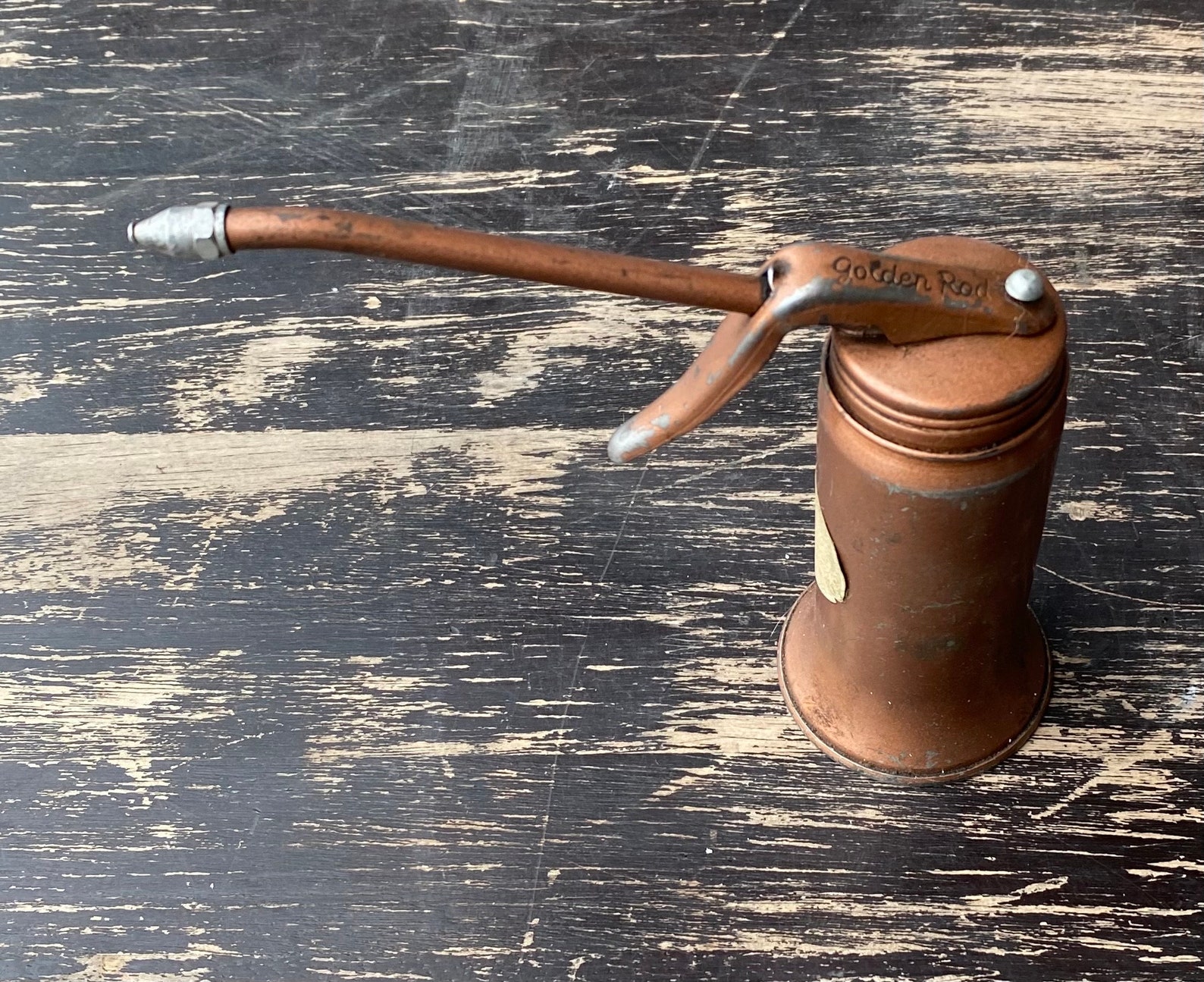 Vintage Small Golden Rod Metal Pump Oiler Can With LONG SPOUT - Etsy