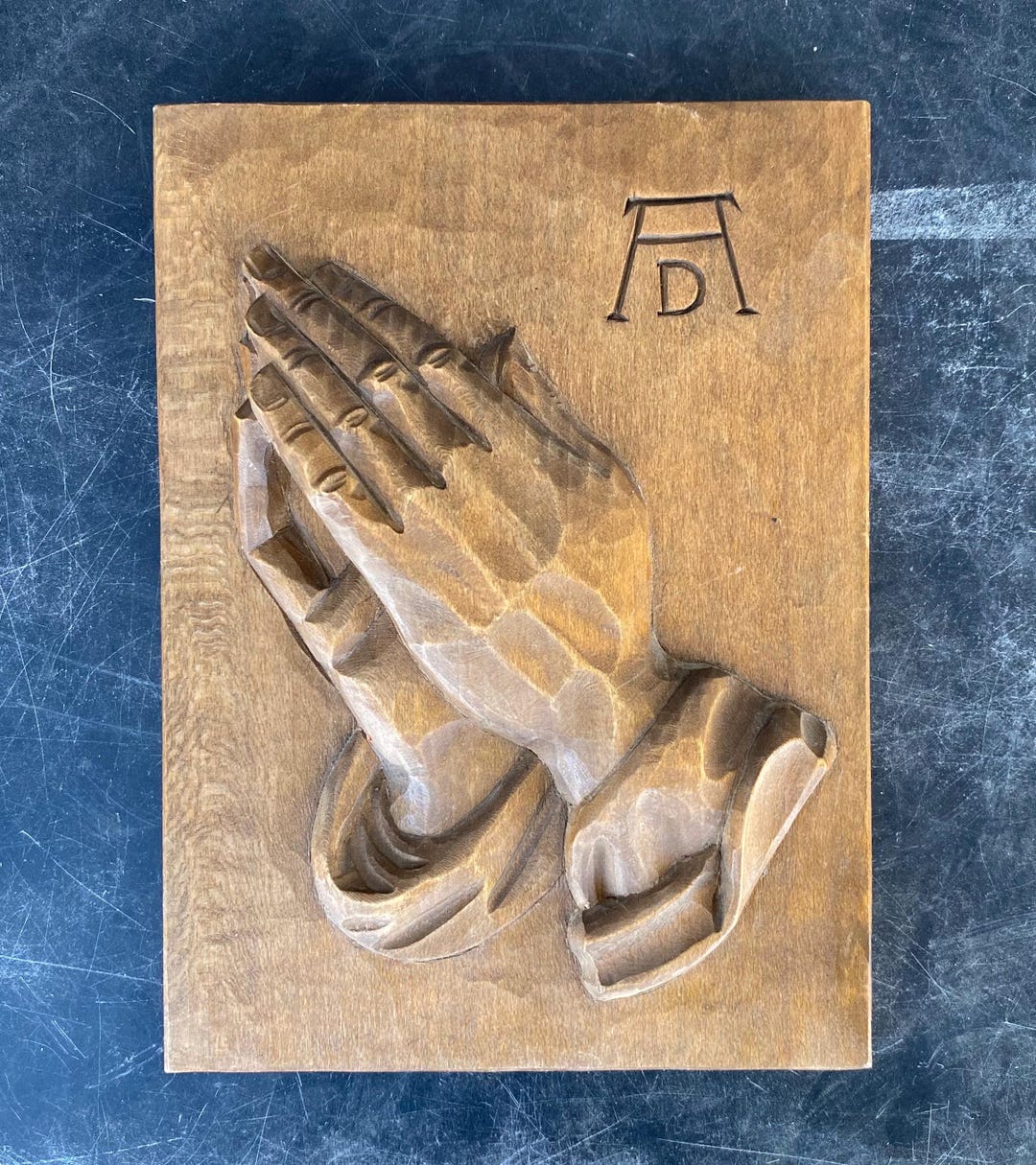 Vintage German Albrecht Dürer’s Praying Hands Hand Carved Wooden Relief ...