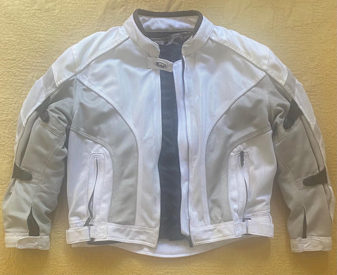 Cortech LRX AIR White/silver Motorcycle Jacket With Extra Black ...