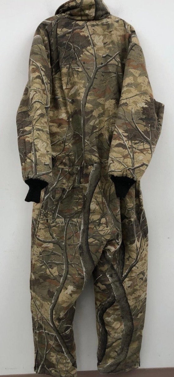 Vintage Men's Insulated Skyline Camo Hunting Coveralls - Gem