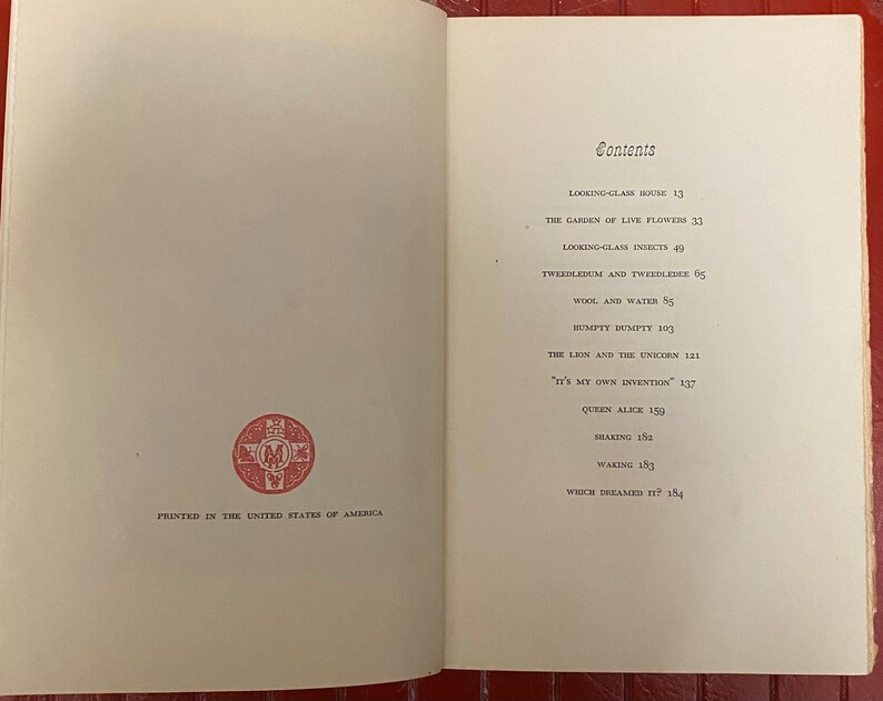 1923 Through the Looking Glass Alice in Wonderland Illustrated Junior ...