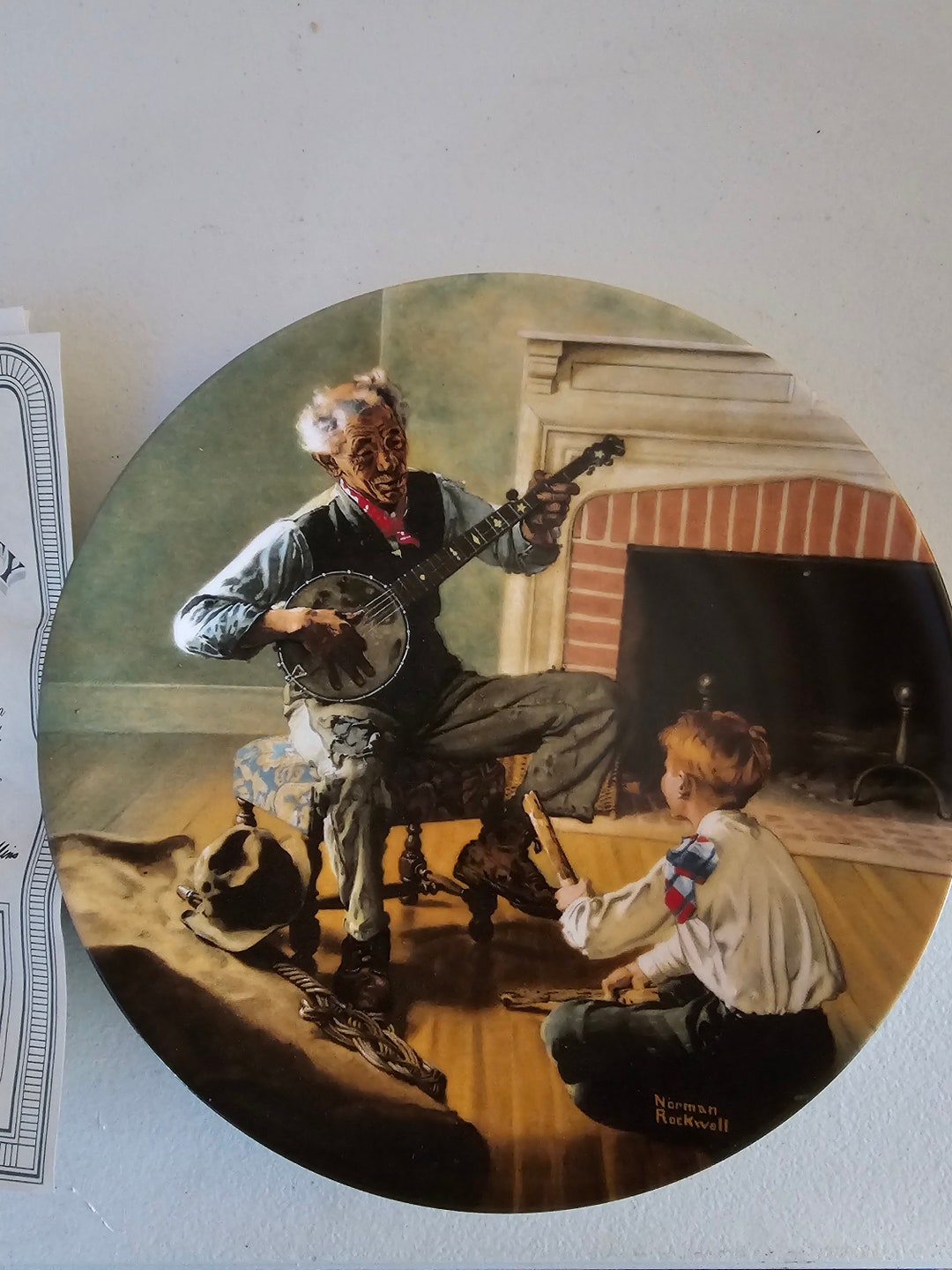 Norman Rockwell the Banjo Player Collector Plate - Etsy