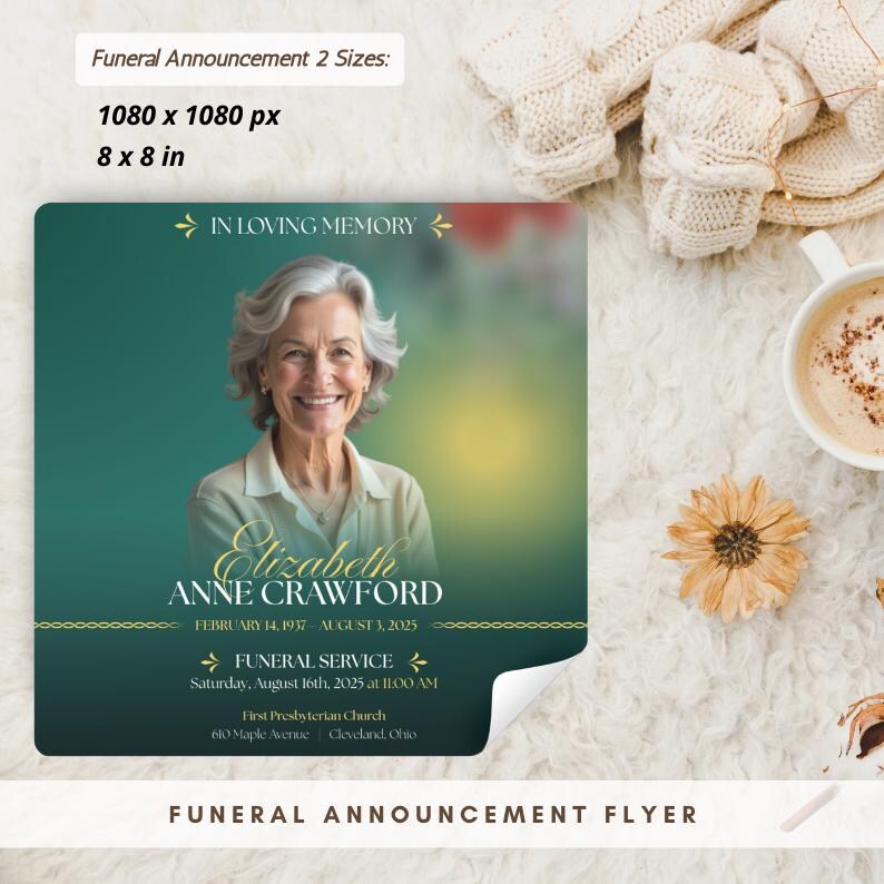 Complete Funeral Template Bundle | Editable Canva Funeral Program ...