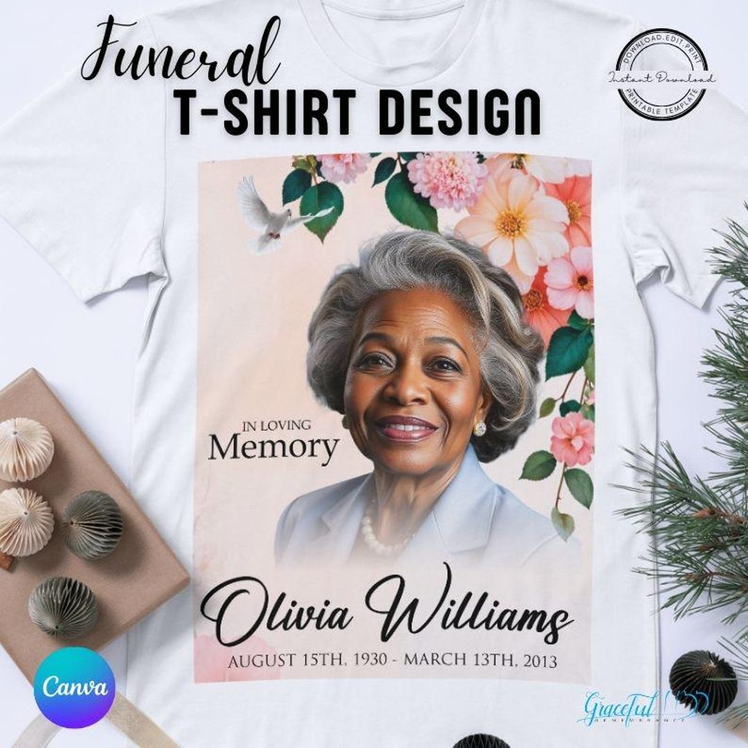 Funeral T-shirt Design | Memorial Keepsake | Celebration of Life ...