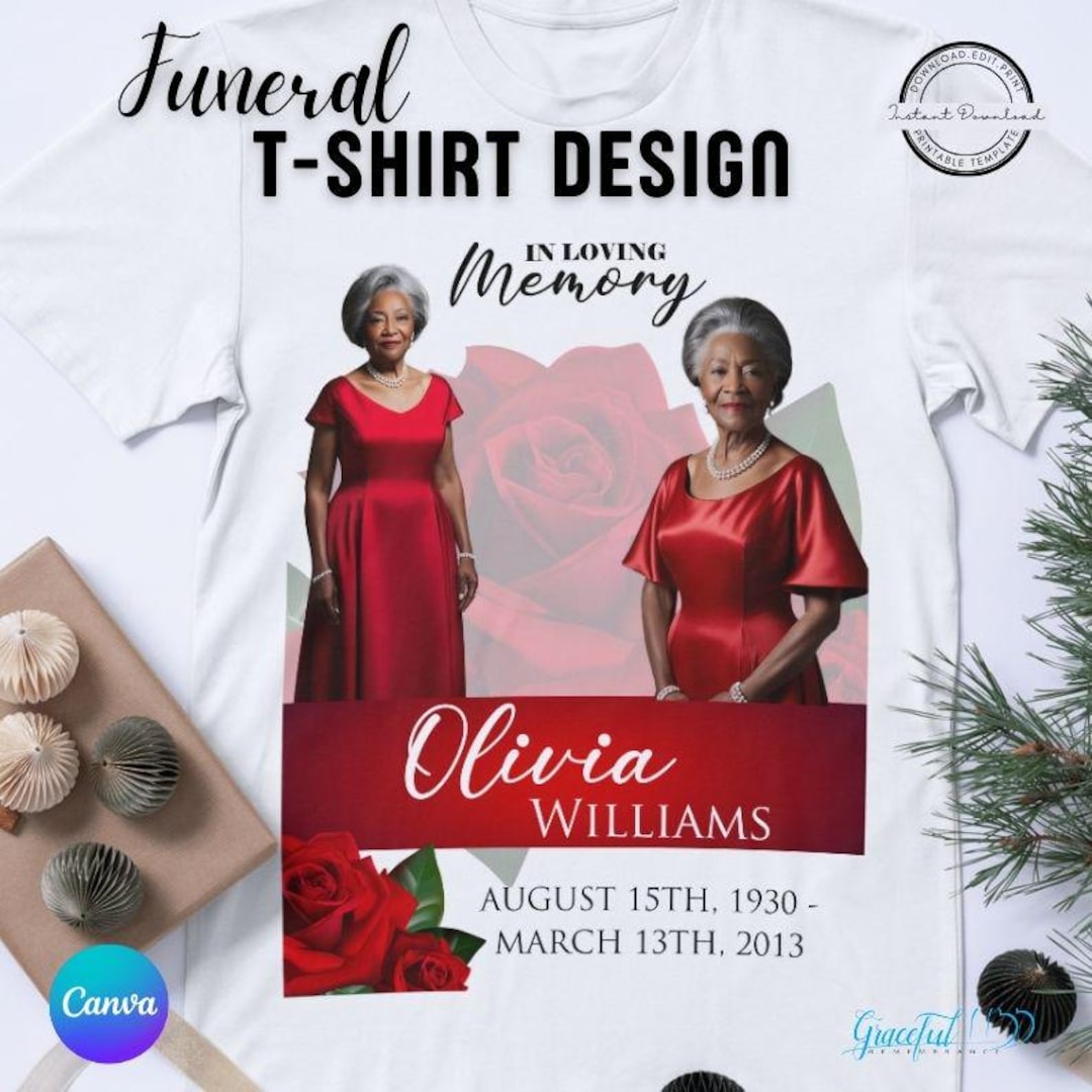 Funeral T-shirt Design | Memorial Keepsake | Celebration of Life ...