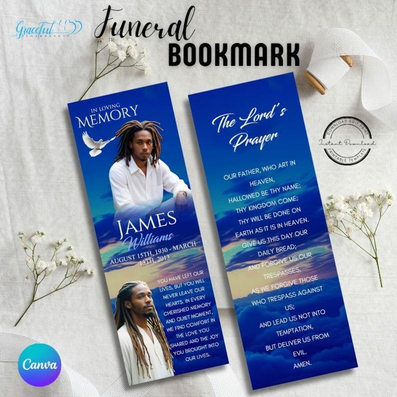 Funeral Memory Book Marks - Etsy