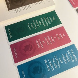 Handmade Stoic Philosopher EPICTETUS Bookmarks!! Set of 4 for 8.5!! - Etsy