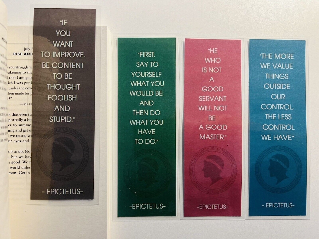 Handmade Stoic Philosopher EPICTETUS Bookmarks!! Set of 4 for 8.5!! - Etsy