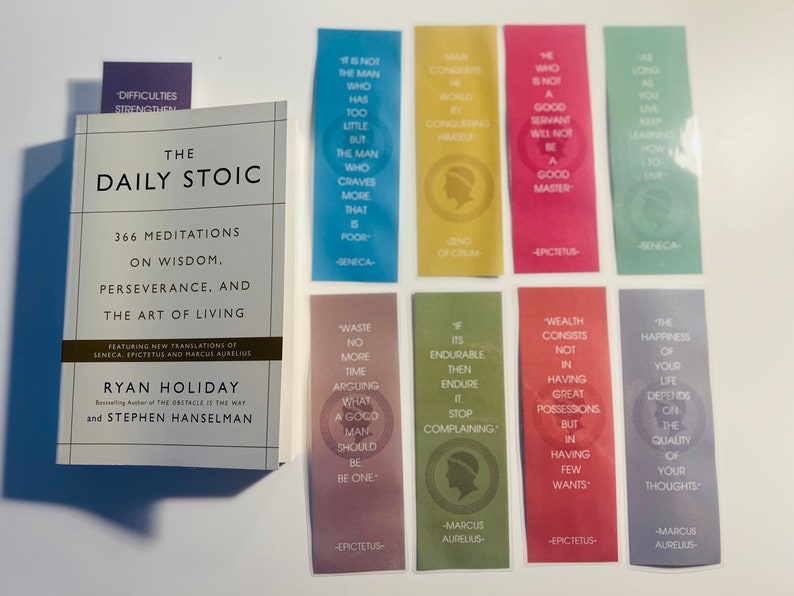 Classic Elegant Handmade Stoic Philosophy Bookmarks - Set of 9!! Seneca ...