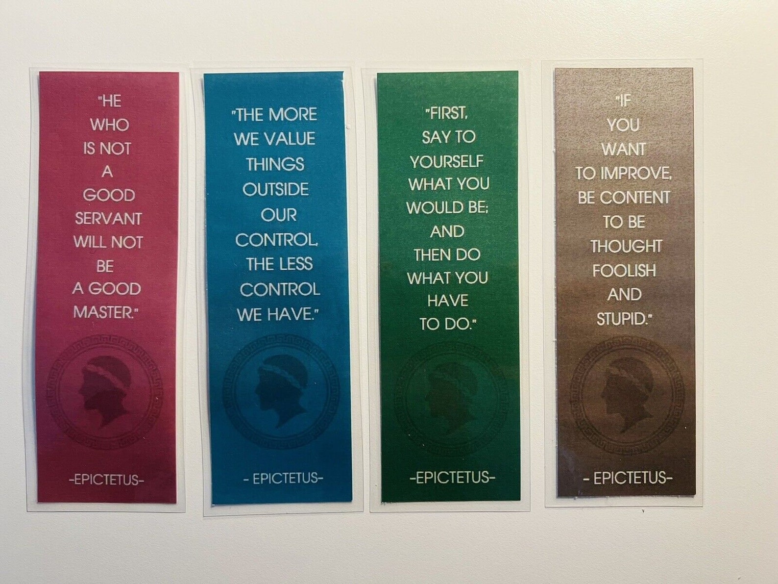 Handmade Stoic Philosopher EPICTETUS Bookmarks!! Set of 4 for 8.5!! - Etsy