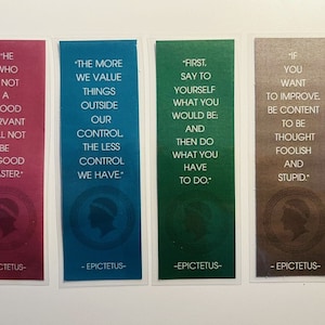 Handmade Stoic Philosopher EPICTETUS Bookmarks!! Set of 4 for 8.5!! - Etsy