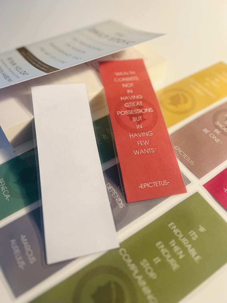 Classic Elegant Handmade Stoic Philosophy Bookmarks - Set of 9!! Seneca ...
