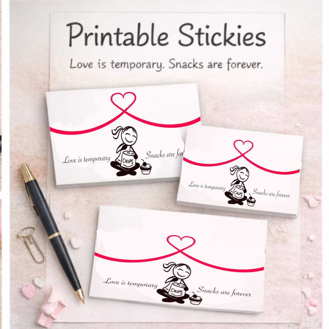 Printable Sticky Notes | Funny Post It Notes | Valentine Office Gift ...