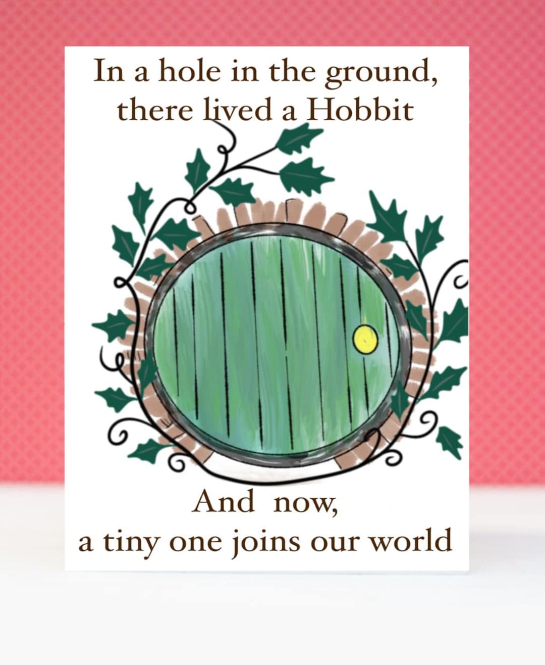 Hobbit Baby Shower Card | Tolkien Newborn Greeting - Etsy