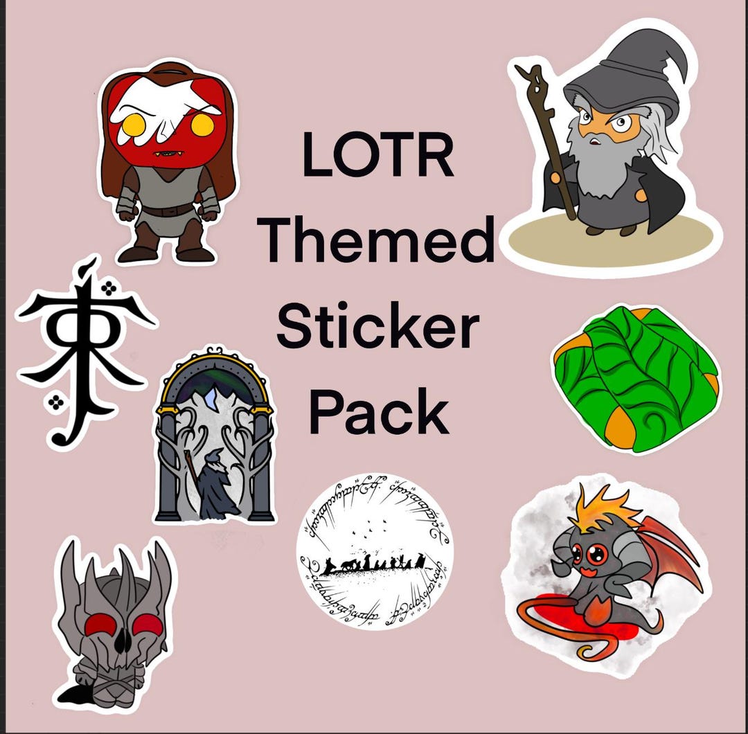 Middle Earth Themed Stickers | Fantasy Stickers Inspired by Lord of the ...