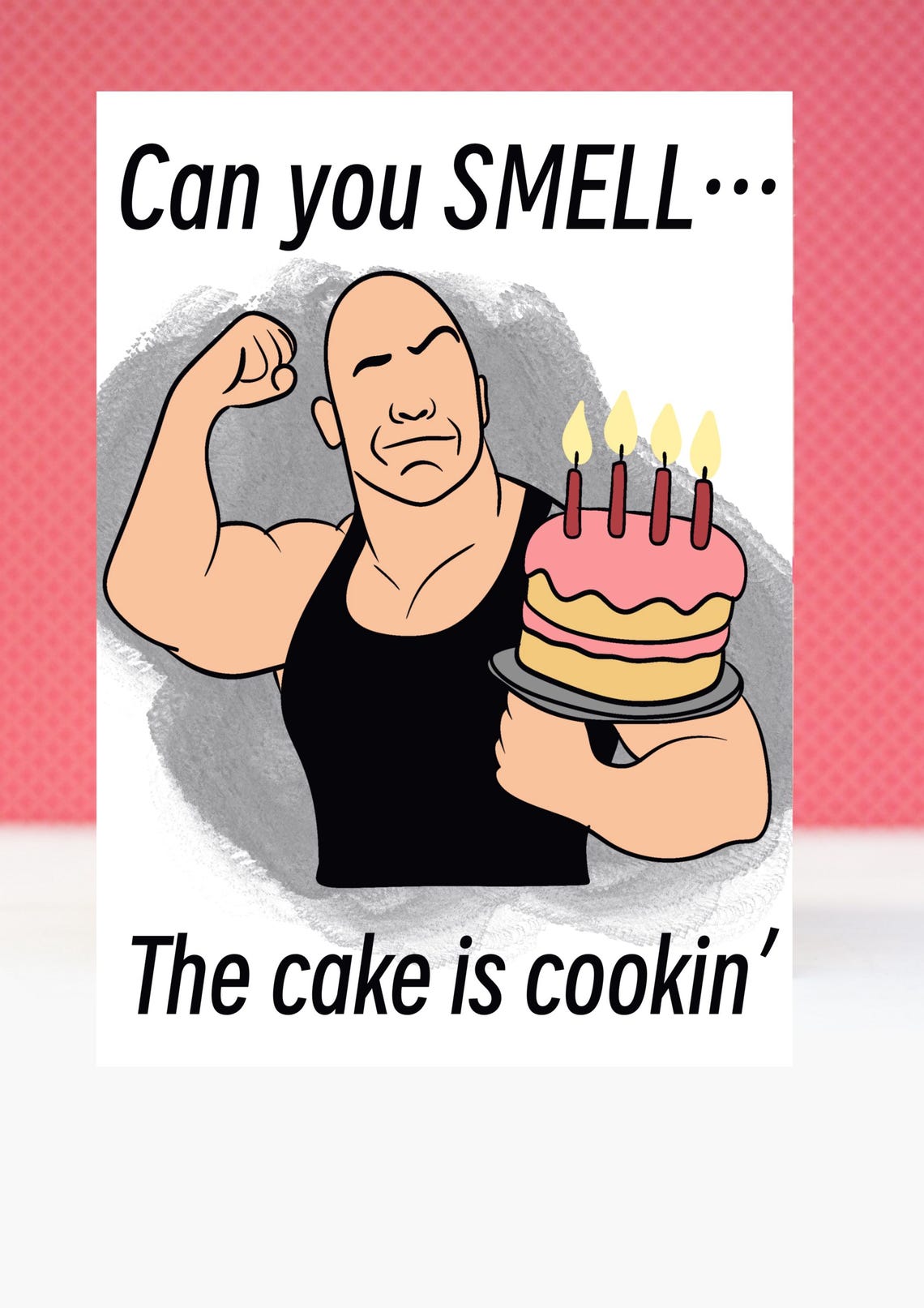 Male Wrestler Birthday Card: Unique Wrestling Fan Greeting - Etsy