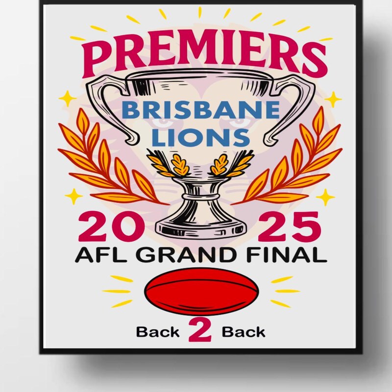 Brisbane Lions Poster - Etsy Australia