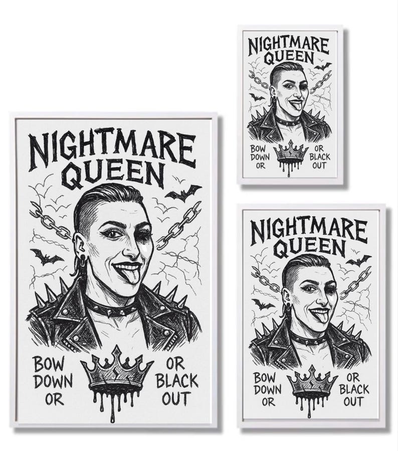 Rhea Ripley WWE Print – Gothic Wrestling Wall Art | WWE Superstar Fan ...