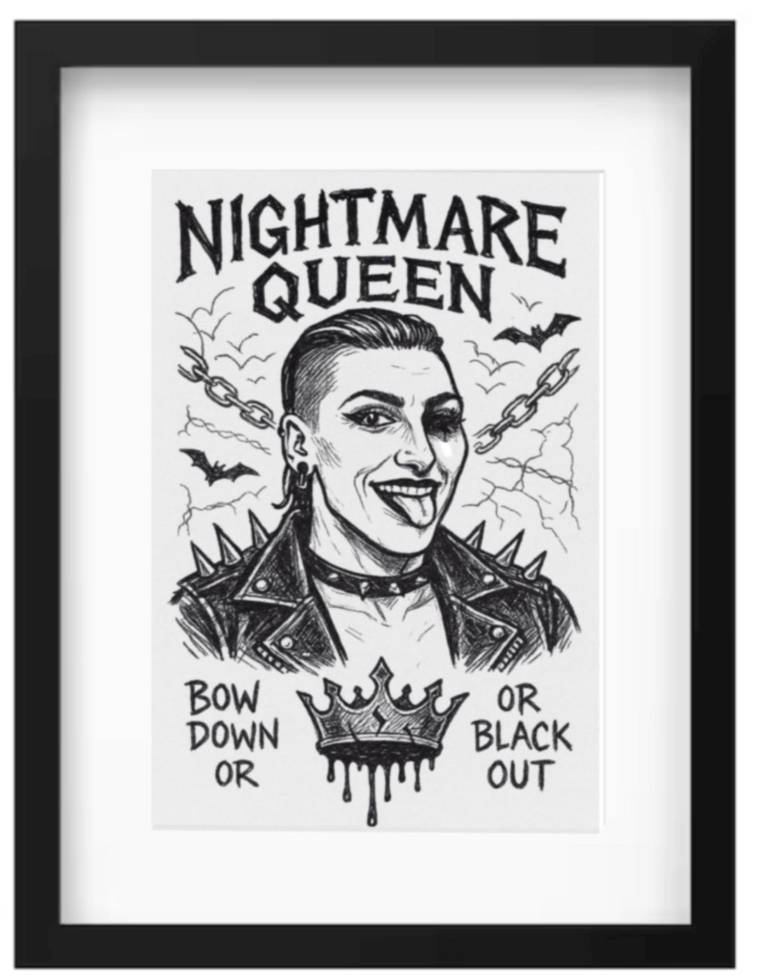 Rhea Ripley WWE Print – Gothic Wrestling Wall Art | WWE Superstar Fan ...