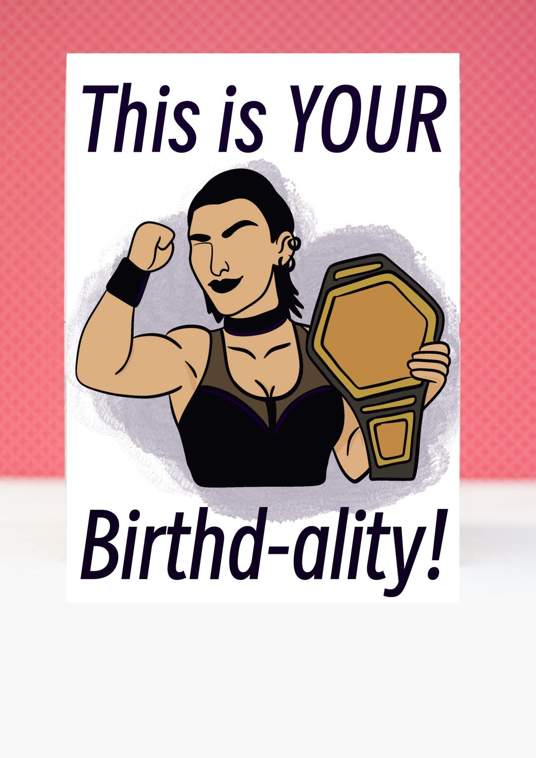 Female Wrestler Birthday Card, Wrestling Fan Gift - Etsy