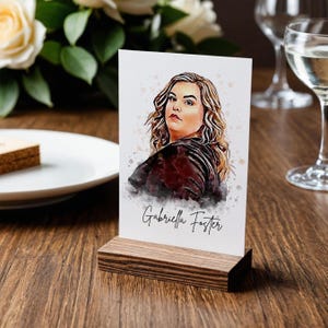 Custom Name Place Card, Guest Portrait, Custom Wedding Favors, Seating ...