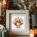 Adorable Watercolor Turkey Printable - Instant Download Fall Wall Art ...