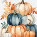 Cozy Fall Pumpkins Watercolor Printable - Thanksgiving or Fall Decor - Etsy