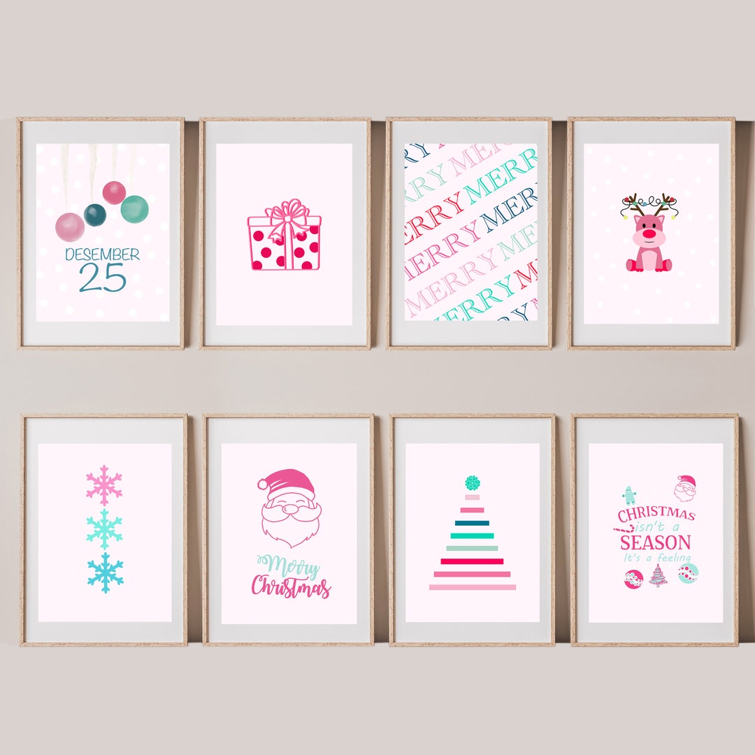 Christmas Wall Art Bundle Printable Gallery Wall Set Christmas ...