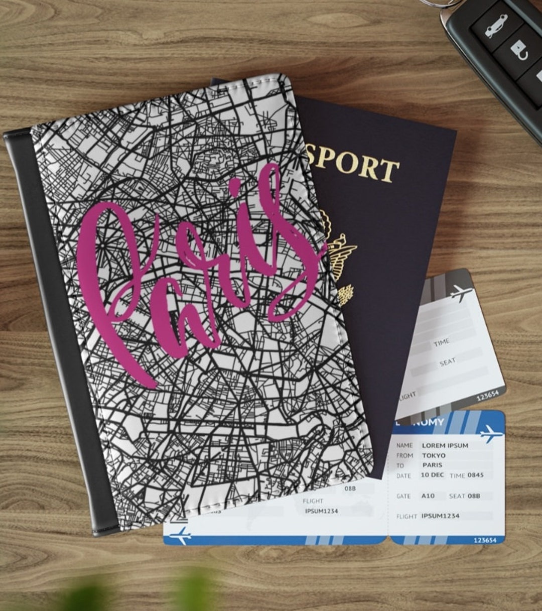 City Map of Paris Passport Cover - Etsy